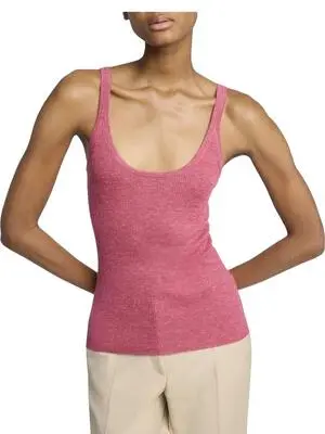 Gabriela Hearst Cinxia Cashmere Tank Top Fuchsia