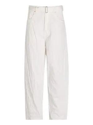 Studio Nicholson Cahun Belted Tapered-leg Jeans - White