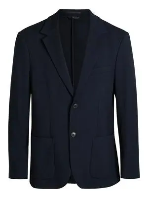 Sunspel Piqué Wool-blend Blazer - Navy