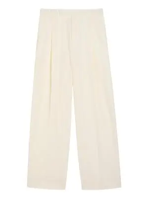 Maria Mcmanus Straight-leg Stretch-wool Trousers - Ivory