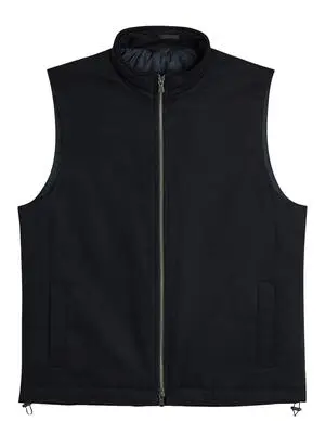 Sunspel Wool-blend Quilted Gilet - Navy