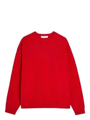 Studio Nicholson Hemyl Ribbed Wool Jumper - Red