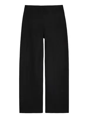 Vince Wide-leg Wool-blend Trousers - Black
