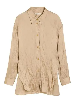 Khaite Goya Creased Woven Shirt - Light Brown