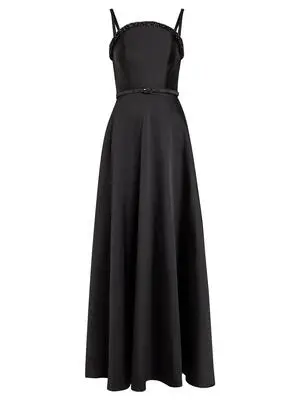 Roland Mouret Crystal-embellished Taffeta Gown - Black