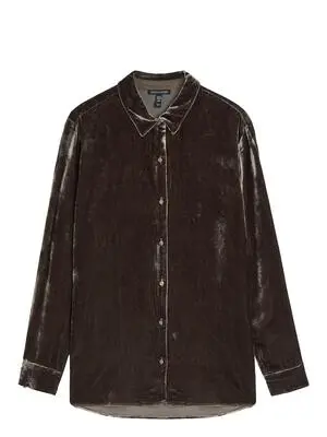 Eileen Fisher Velour Shirt - Brown
