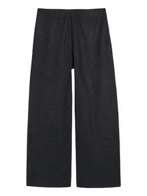 Eileen Fisher Wide-leg Wool Trousers - Charcoal