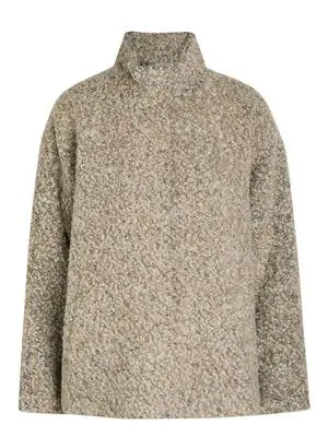 Eileen Fisher Melange Alpaca-blend Bouclé Jacket - Beige