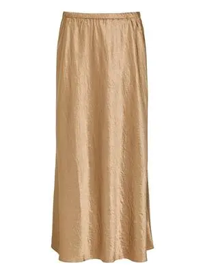 EILEEN FISHER Crinkled Satin Midi Skirt