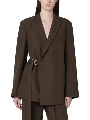 Loewe Double-breasted Wool Jacket - Green