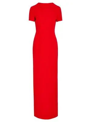 Roland Mouret Crepe Maxi Dress - Red