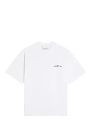 MKI MIYUKI ZOKU Script Logo-print Cotton T-shirt White