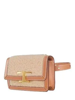 TOD'S Belt Bag With Shearling - Beige