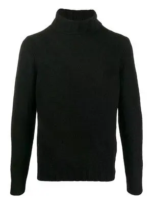 DELL'OGLIO Roll Neck Knitted Jumper - Black