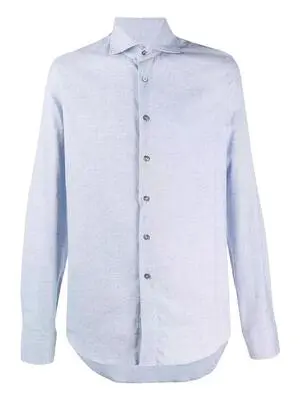 DELL'OGLIO Curved Hem Shirt - Blue