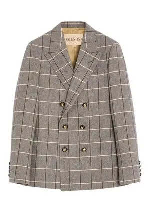 Valentino Garavani Wool Double-breasted Jacket - Grey