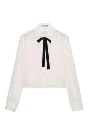 Prada Crepe De Chine Shirt - Ivory