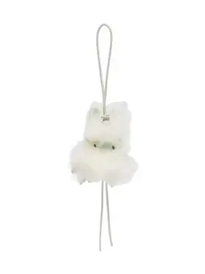 Loewe Bunny Shearling Bag Charm - White
