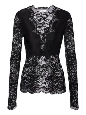 Rabanne Lace Top - Black
