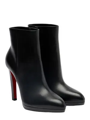 CHRISTIAN LOUBOUTIN Fannylove 120 Leather Ankle Boots - Black
