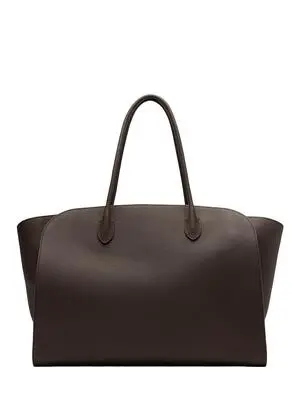 THE ROW Marlo 17 Leather Tote Bag - Brown
