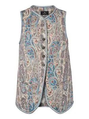 Etro Paisley Cotton-blend Jacquard Vest - Multicoloured