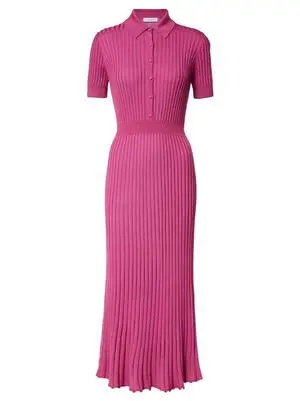 Gabriela Hearst Amor Cashmere And Silk Midi Dress - Pink
