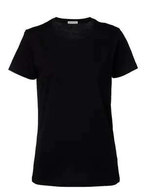Moncler Logo Cotton Jersey T-shirt - Black