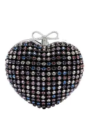 SELF-PORTRAIT Crystal-embellished Clutch - Multicoloured