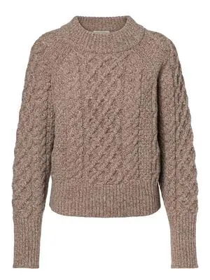EMILIA WICKSTEAD Emory Cable-knit Wool Sweater - Beige