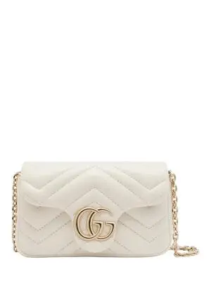Gucci Gg Marmont Mini Shoulder Bag - White