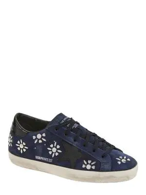 GOLDEN GOOSE Super-star Low Top Sneaker - Dark Blue/black