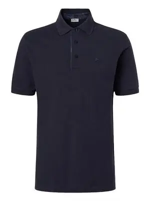 Etro Pegaso Cotton Polo Shirt - Blue