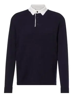 ALLUDE Wool And Cashmere Polo Sweater - Blue