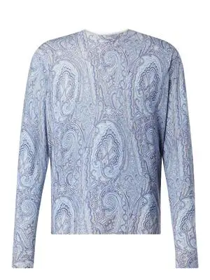 Etro Paisley Silk And Cashmere Sweater - Blue