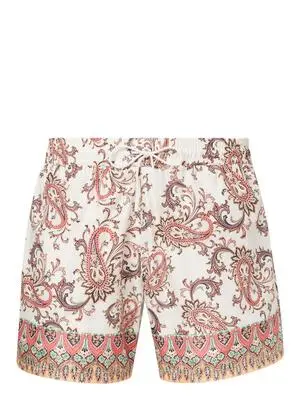 Etro Paisley Swim Trunks - Orange