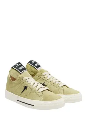 Rick Owens X Converse One Star Pro Ox Calf Hair Sneakers - Green