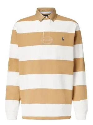 Polo Ralph Lauren Striped Cotton Polo Shirt Brown