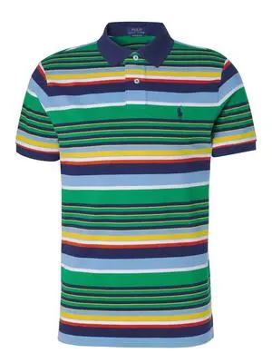 Polo Ralph Lauren Striped Cotton Polo Shirt Green