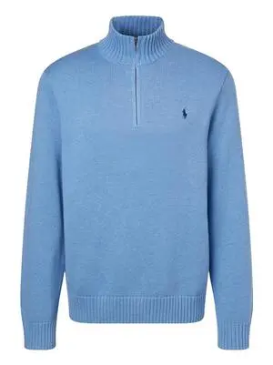 Polo Ralph Lauren 100% Cotton Quarter Zip Sweater - Blue