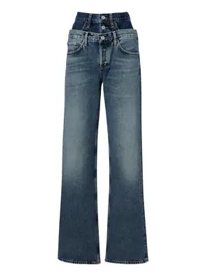 AGOLDE Elson High-rise Wide-leg Jeans - Blue