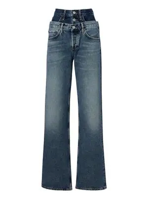 AGOLDE Elson High-rise Wide-leg Jeans - Blue