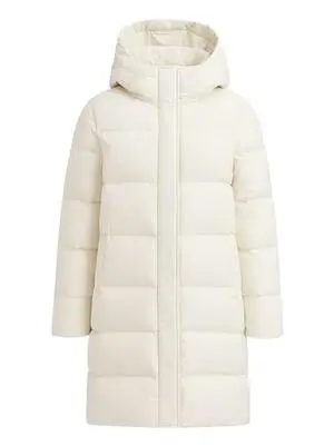 QUARTZ CO. Piper Hooded Down Winter Jacket - Ivory