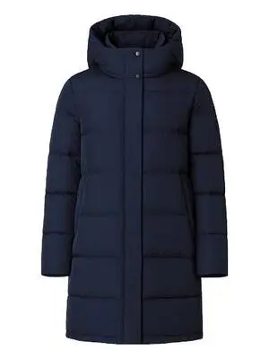 QUARTZ CO. Piper Hooded Down Winter Jacket - True Navy