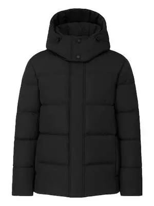 QUARTZ CO. Paige Hooded Down Winter Jacket Black