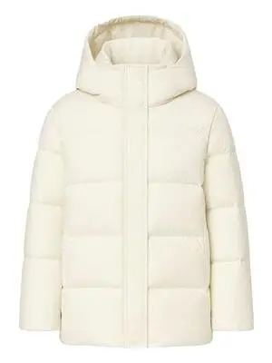 QUARTZ CO. Paige Hooded Down Winter Jacket Ivory