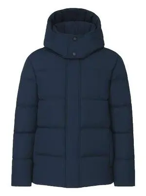 QUARTZ CO. Paige Hooded Down Winter Jacket True Navy