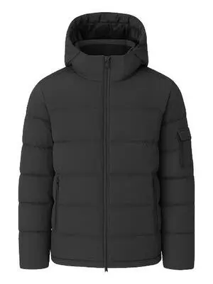 QUARTZ CO. Dawson Hooded Recycled Down Jacket Black