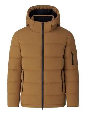 QUARTZ CO. Dawson Hooded Recycled Down Jacket Camel