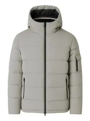QUARTZ CO. Dawson Hooded Recycled Down Jacket - Ice